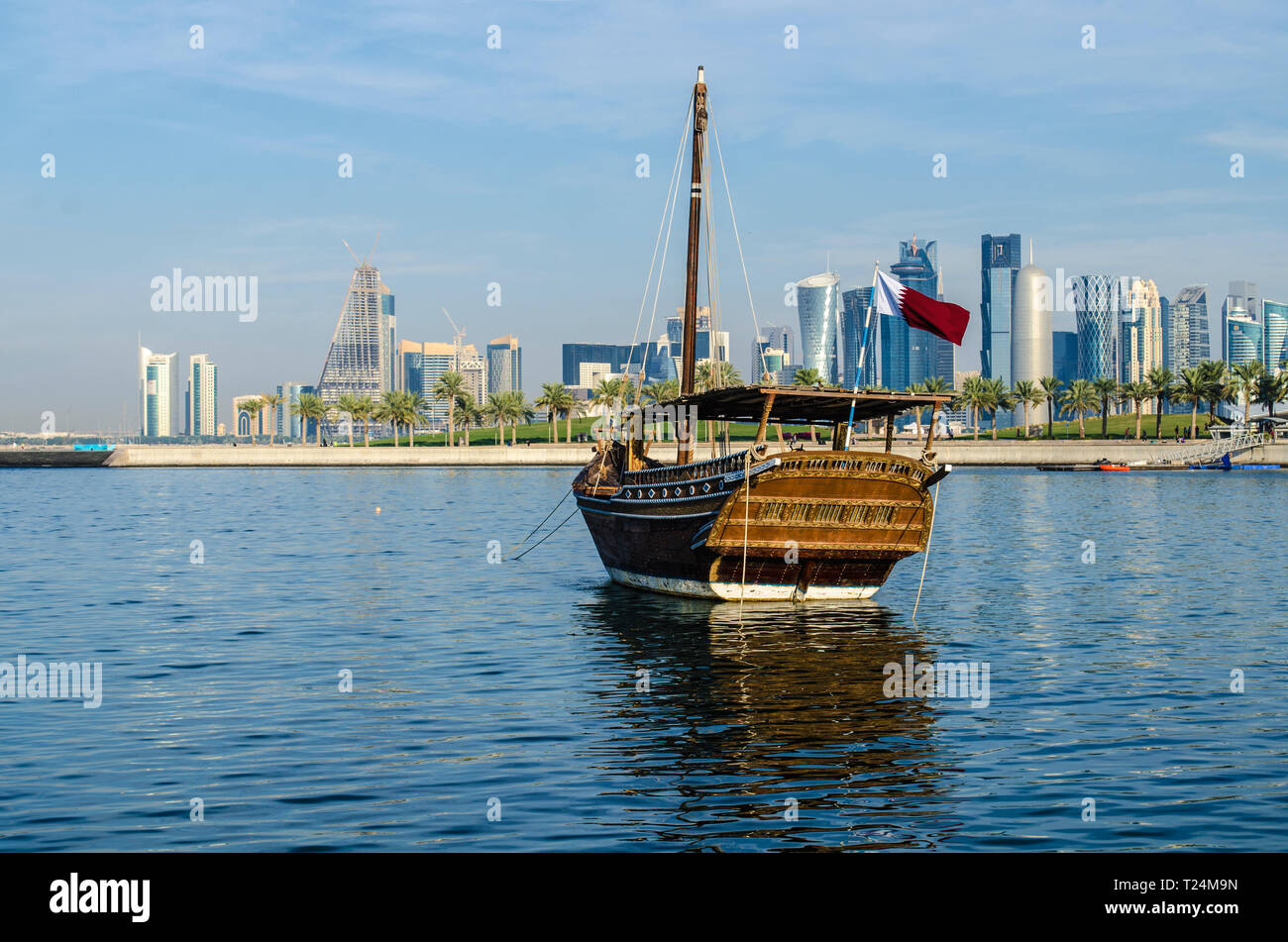Traditional Arabian Dhow or Fishing boat Stock Photo - Alamy