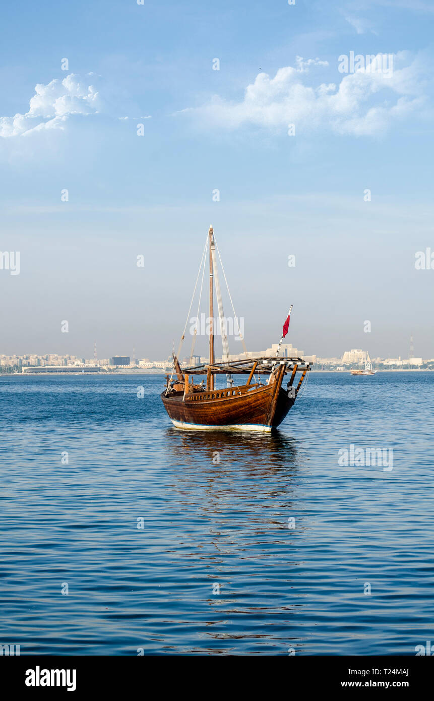 Traditional Arabian Dhow or Fishing boat Stock Photo - Alamy