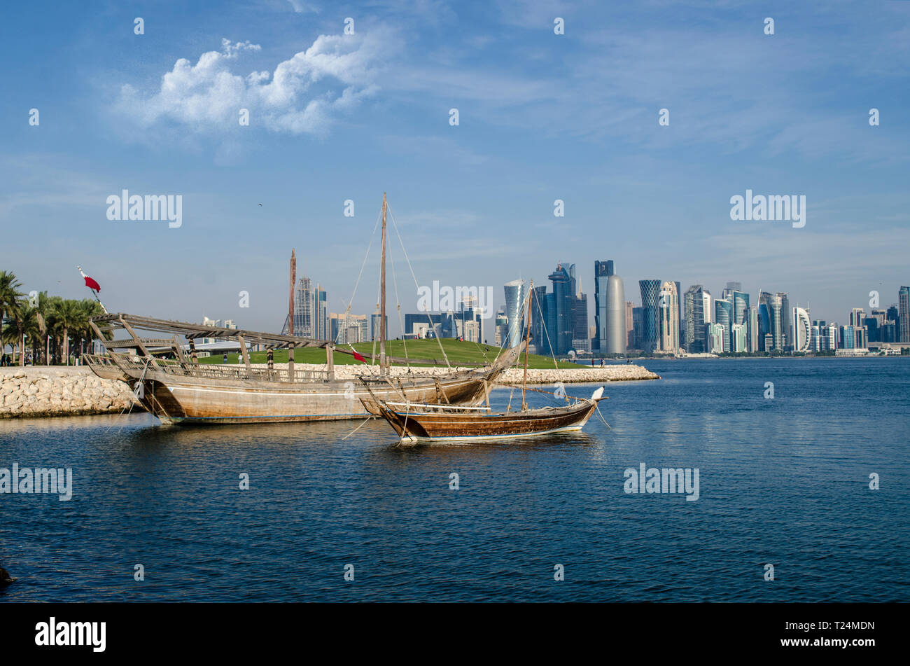 Traditional Arabian Dhow or Fishing boat Stock Photo - Alamy