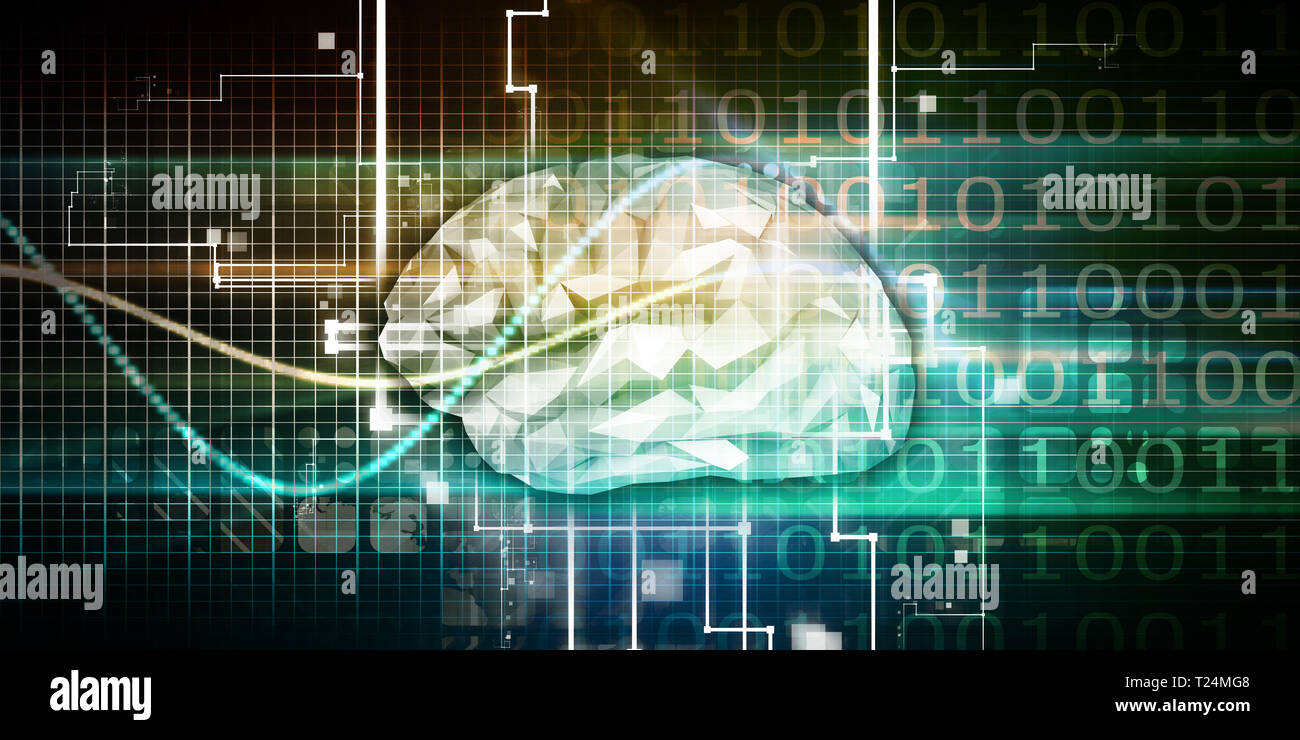 Deep Learning Artificial Intelligence for Machine Concept Stock Photo ...