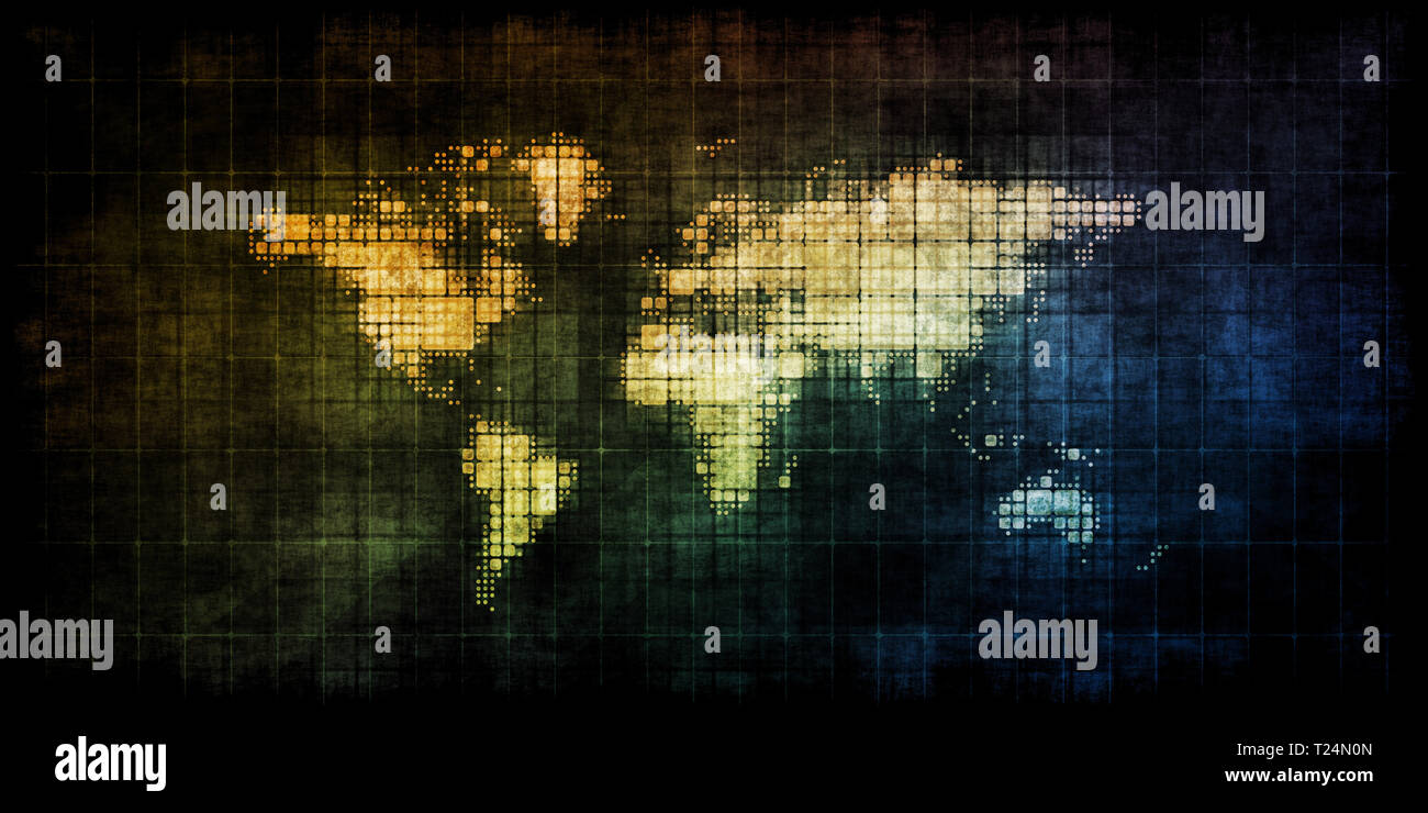 Global markets map hi-res stock photography and images - Alamy