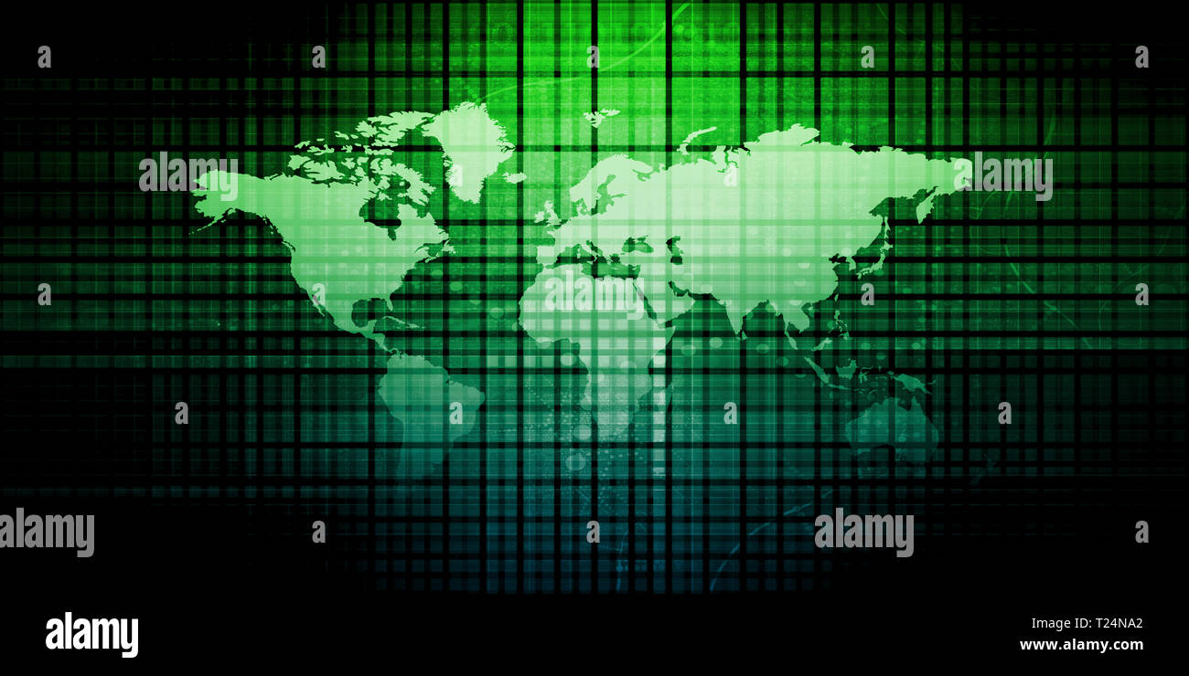 Global Technology Solutions on the Internet Concept Art Stock Photo - Alamy