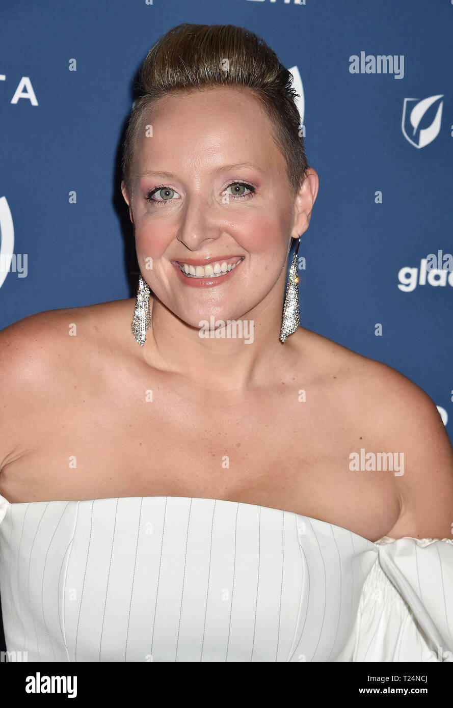 BEVERLY HILLS, CA - MARCH 28: Erin Ward attends the 30th Annual GLAAD ...