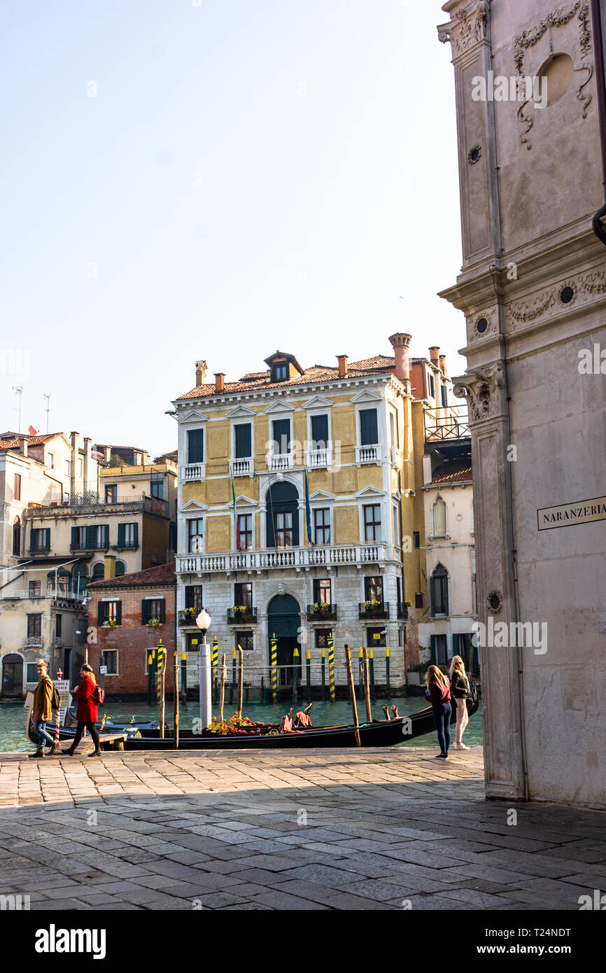 Italy, Venice, views and architectural details typical of the Venetian ...