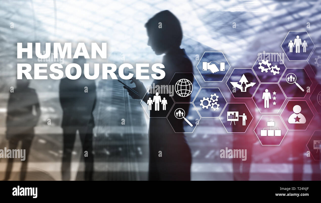 Human Resources HR management concept. Human resources pool, customer ...