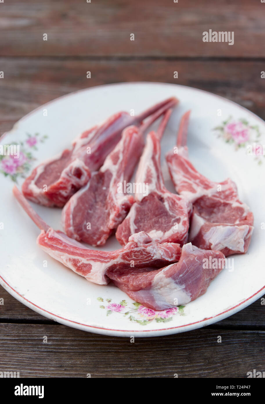 Raw lamb rack hi-res stock photography and images - Alamy
