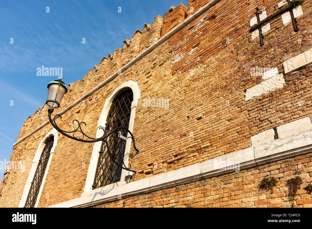 Italy, Venice, details and view of the Castle in the arsenal Stock ...