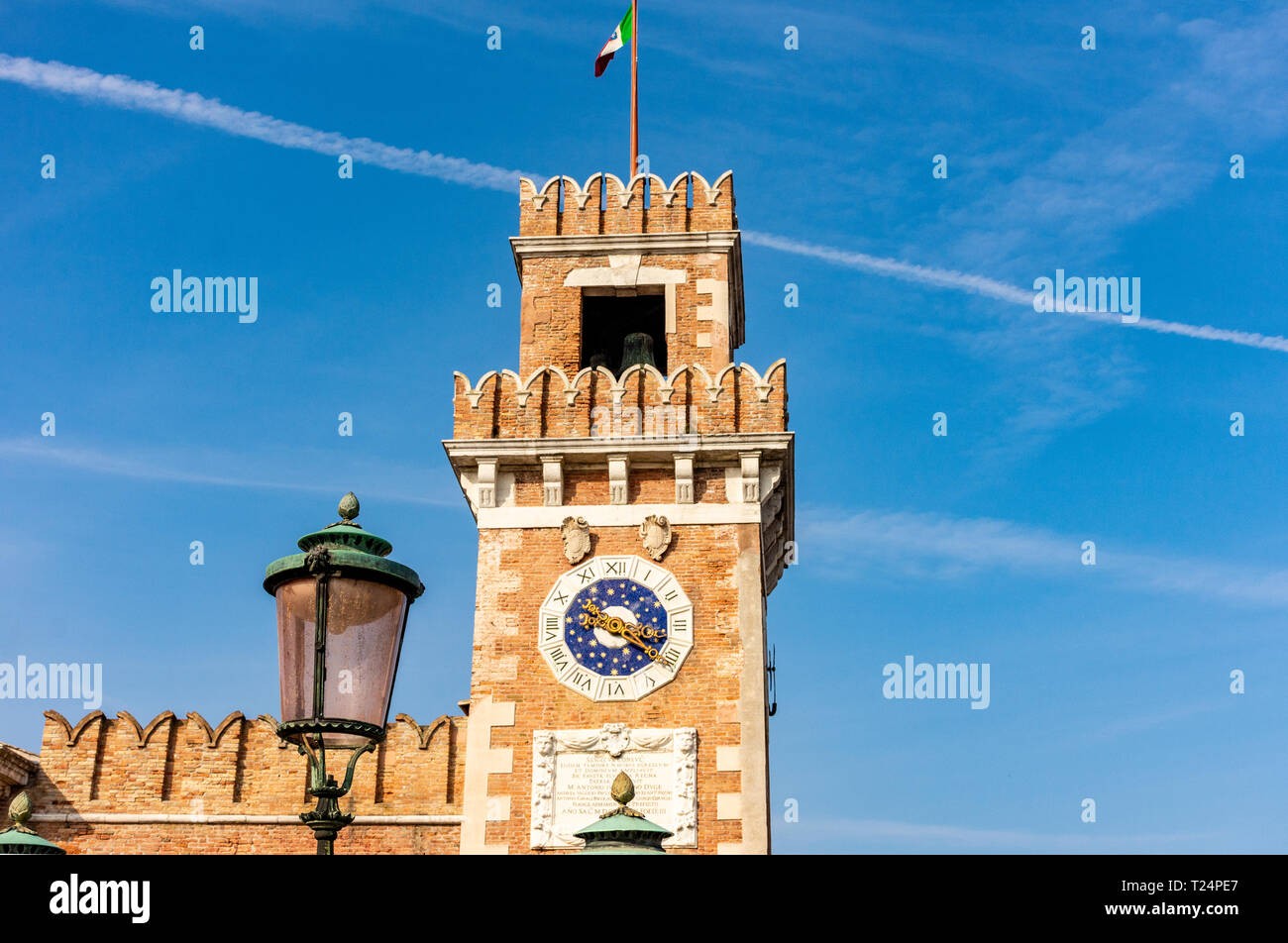 Italy, Venice, details and view of the Castle in the arsenal Stock ...