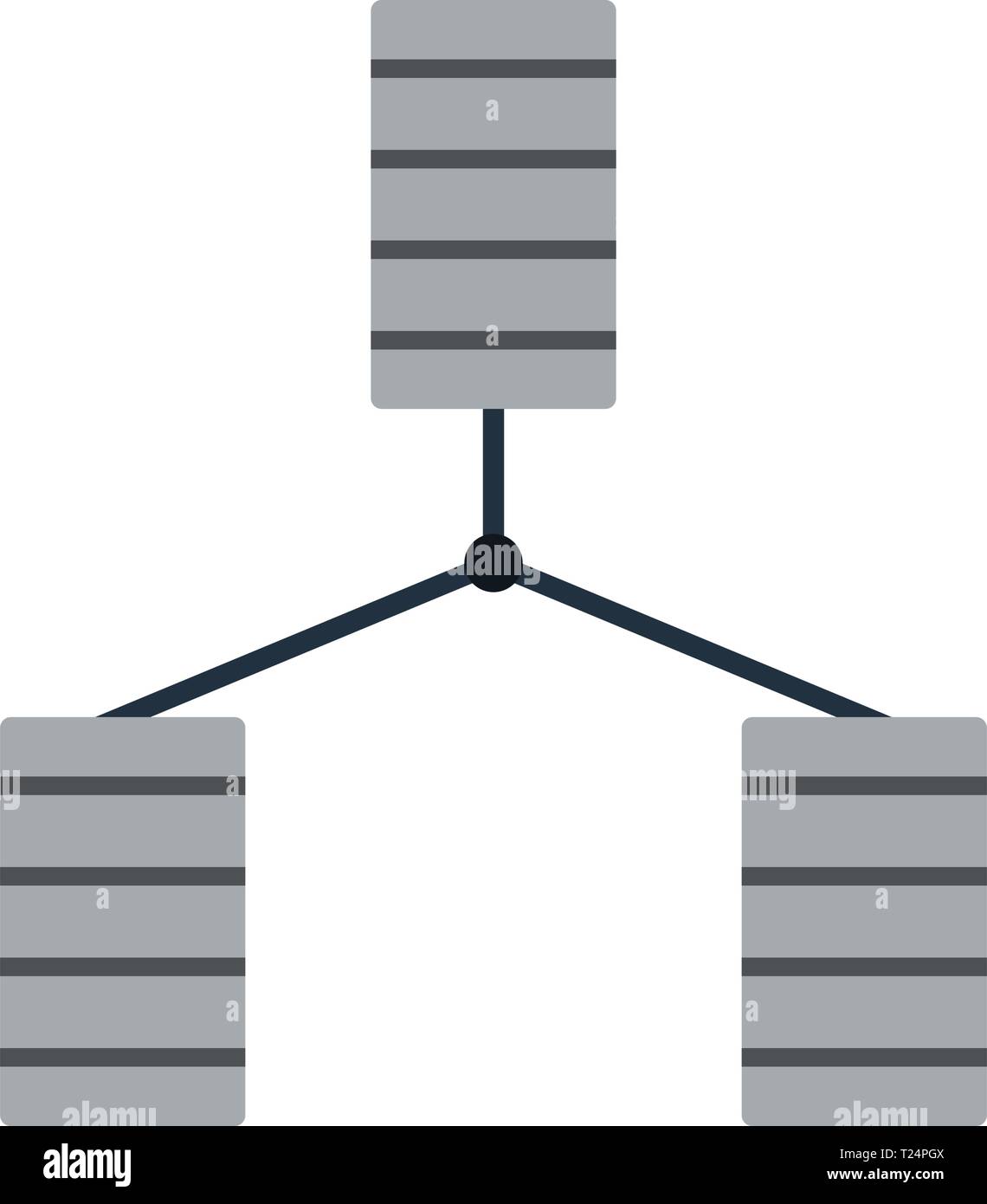 Database Icon. Flat color design. Data series. Vector illustration ...