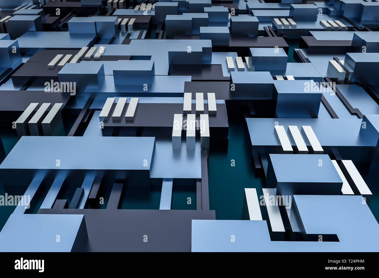 cubes board structure, circuit background, computer digital image Stock ...