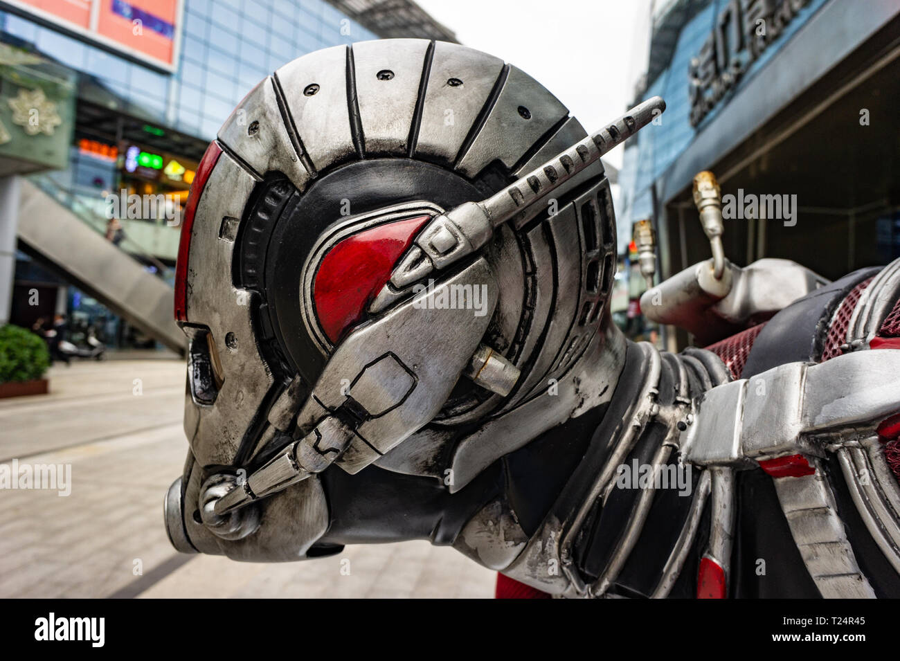 Side view profile of Antman head Stock Photo - Alamy