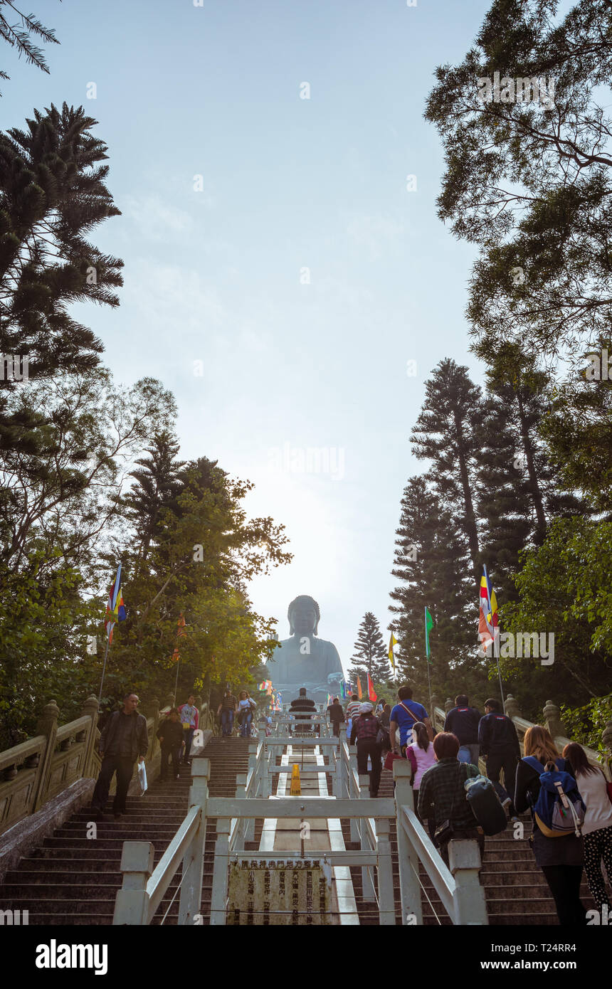 Big buddha hong kong stairs hi-res stock photography and images - Alamy