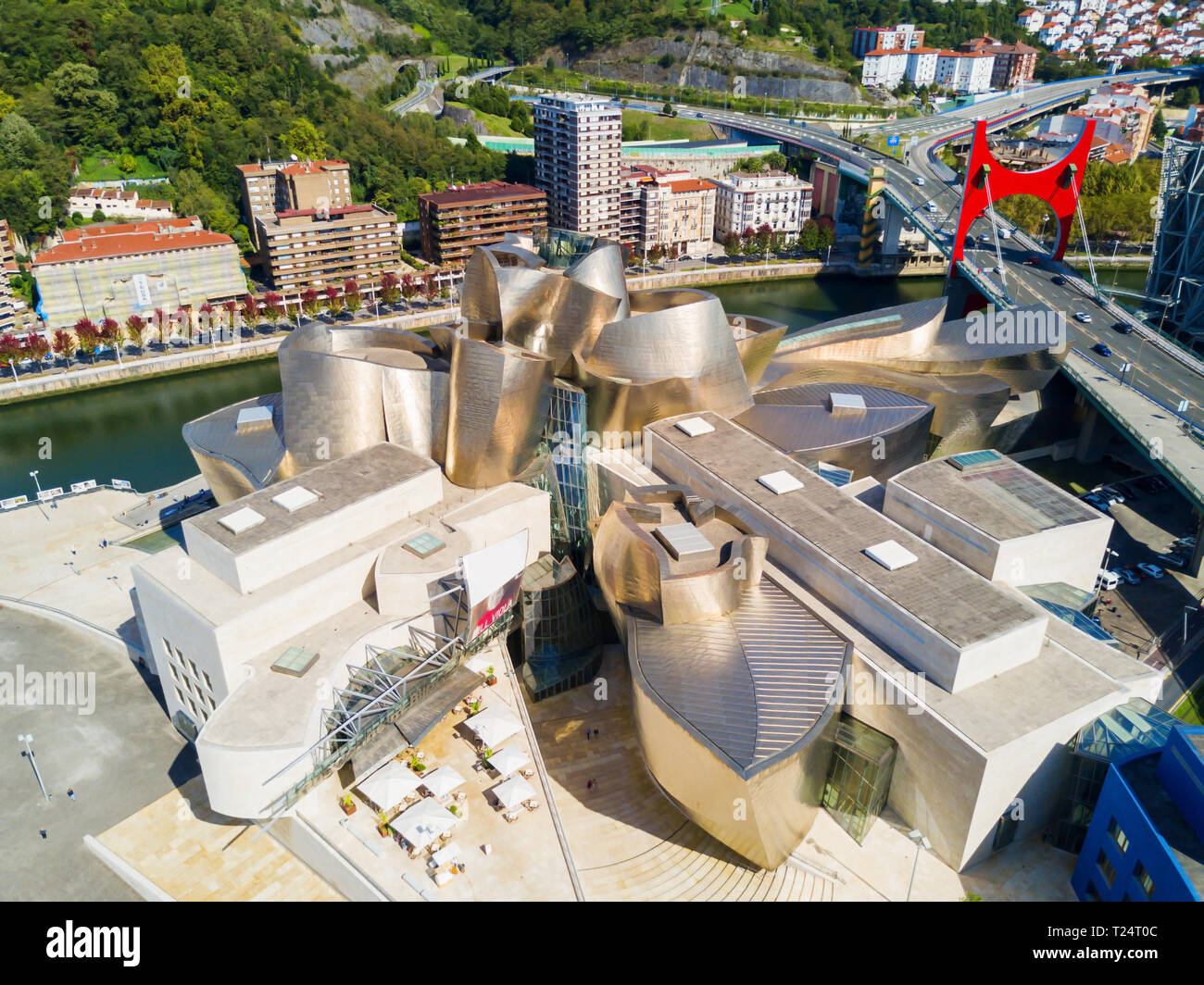 Guggenheim museum bilbao aerial view hi-res stock photography and ...