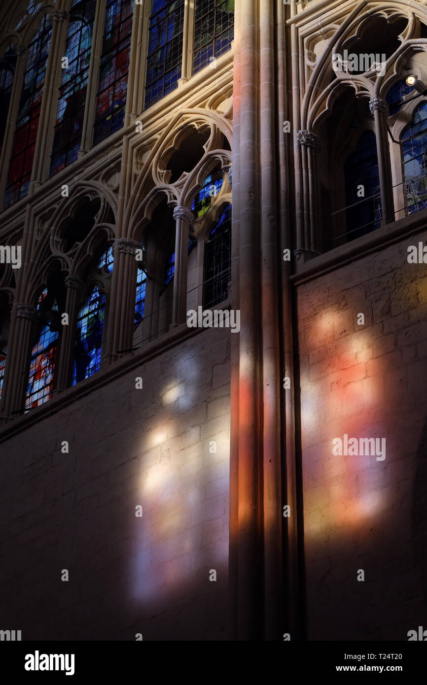 Sunlight through stained glass window hi-res stock photography and ...