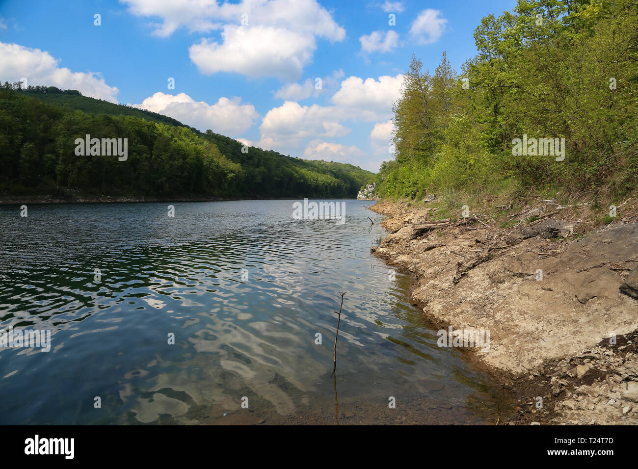 Summer Landscape. River Dobra in Croatia, Waterfall Stock Photo - Alamy