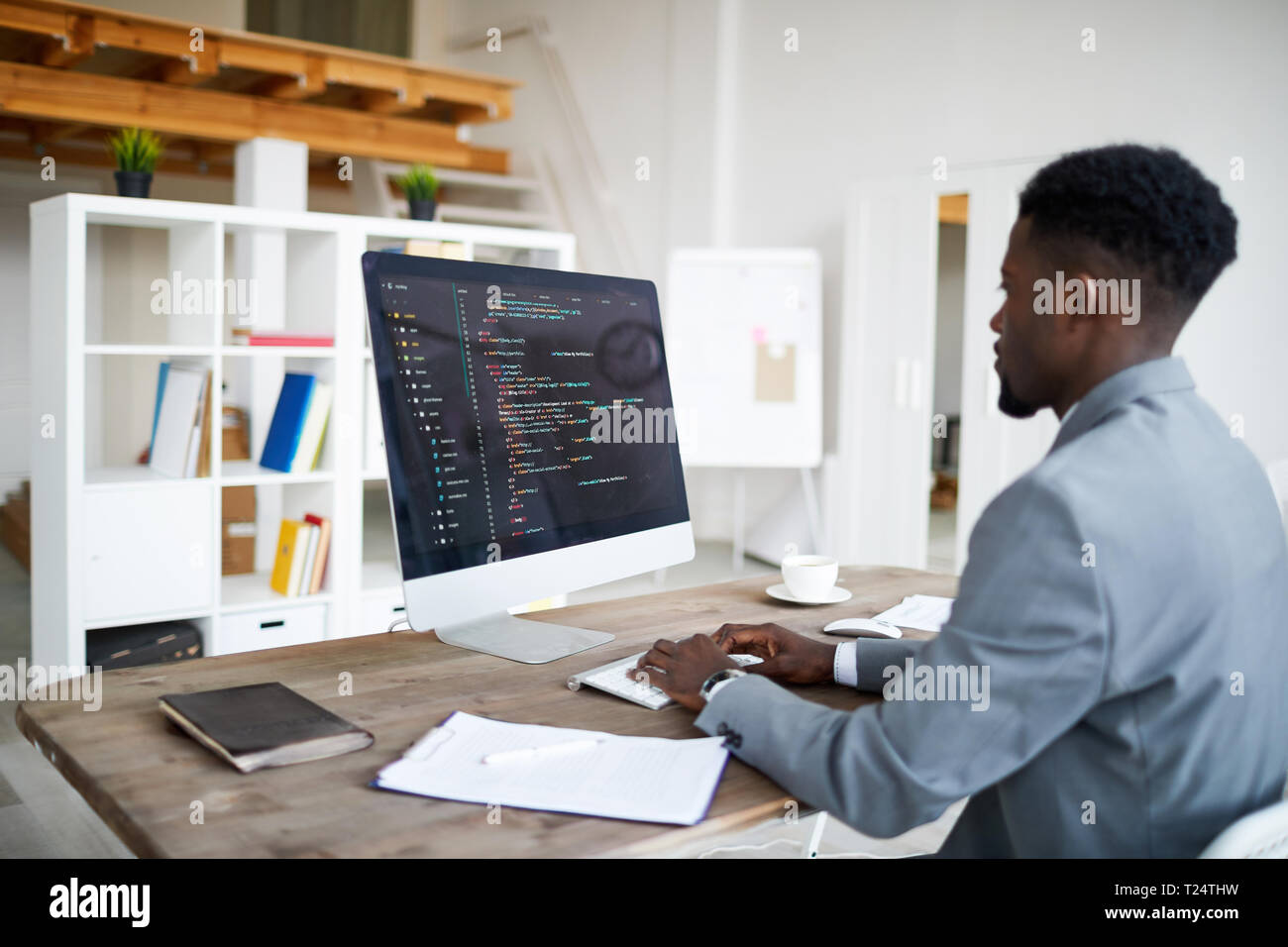 Work of it-developer Stock Photo - Alamy