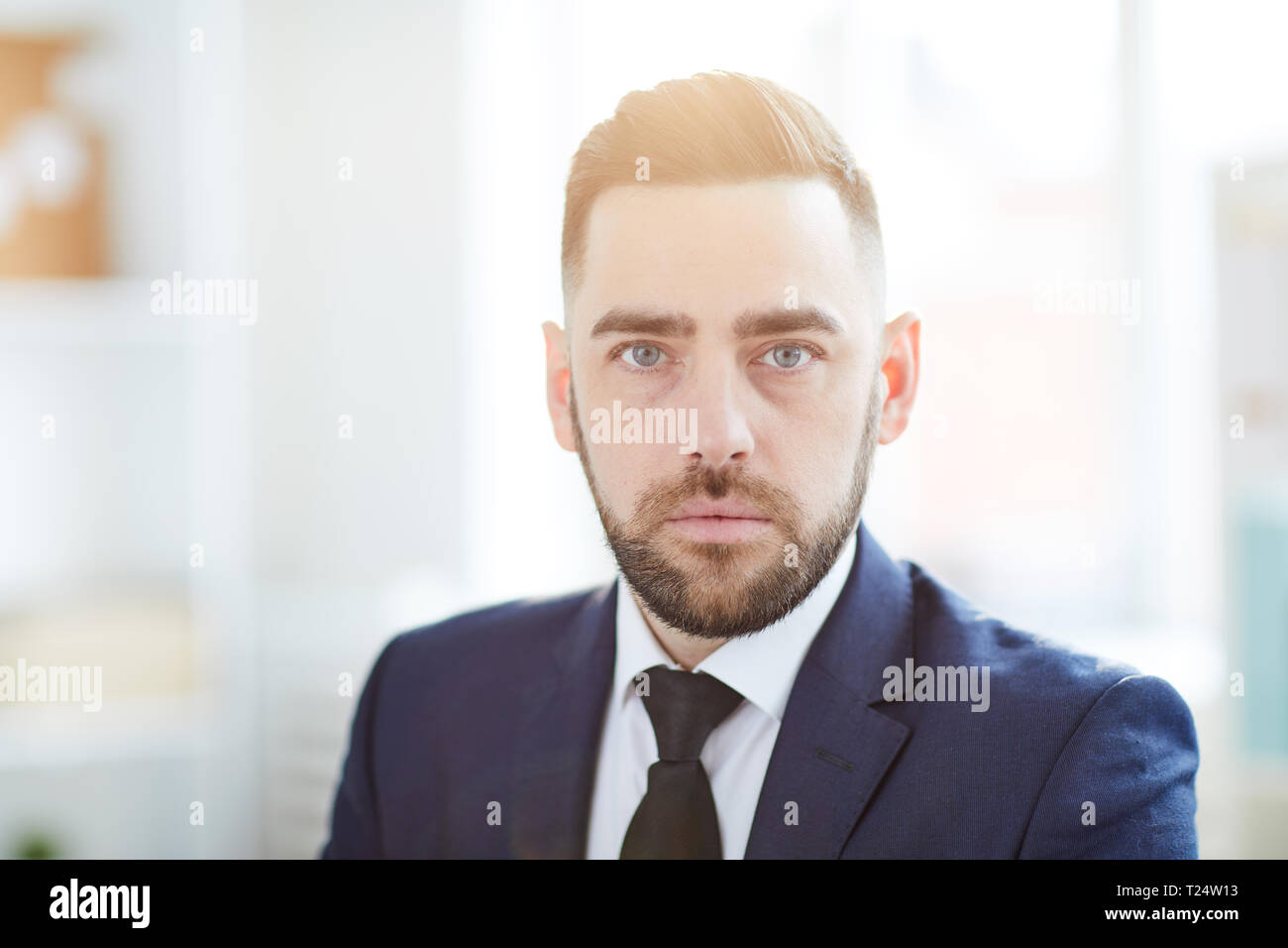Office manager in suit Stock Photo - Alamy