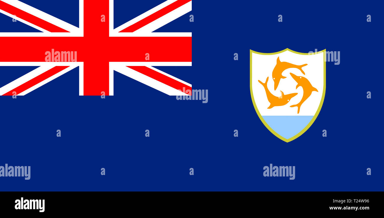Anguilla national flag a British overseas territory in the Caribbean ...
