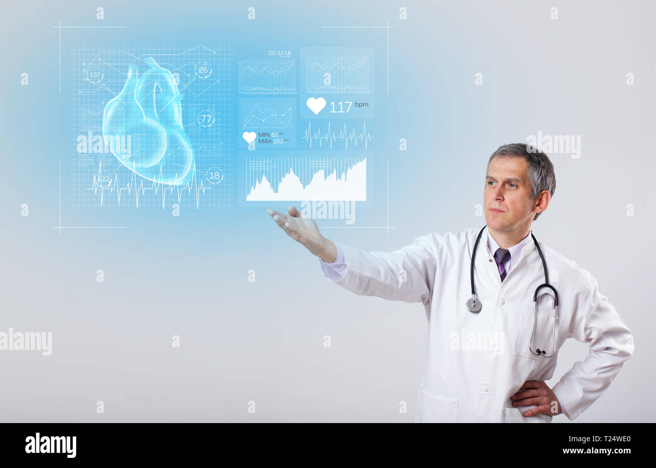 Experienced cardiologist presenting the test results Stock Photo - Alamy