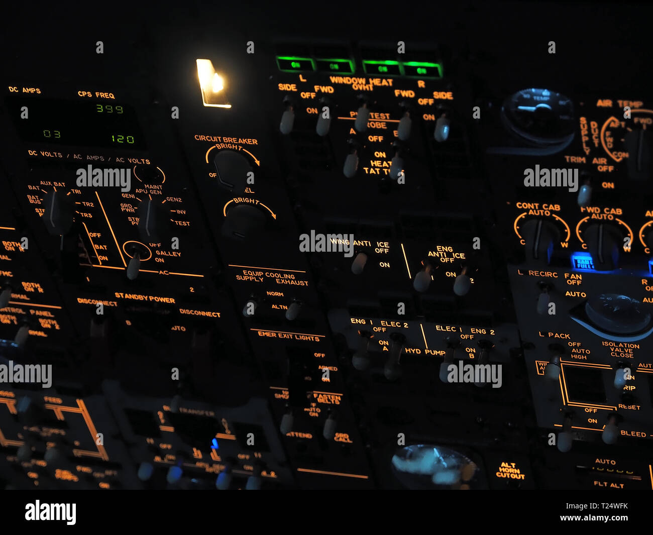 Cockpit of a Boeing 737 flight simulator in Moenchengladbach, Germany ...
