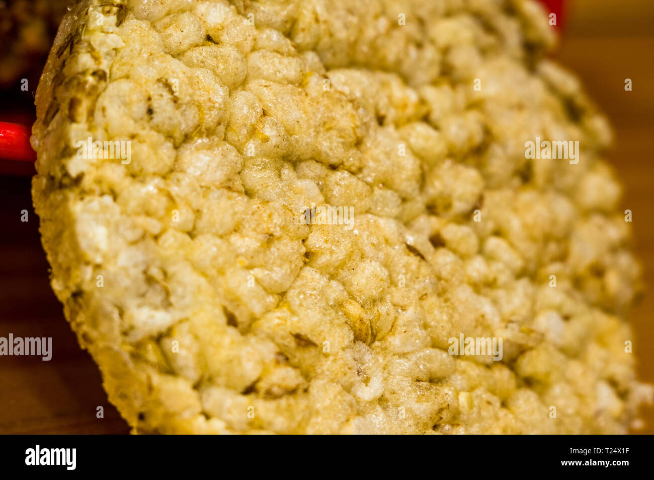 diet crunches - crispy bread of wheat, rice and fruit, texture close-up ...