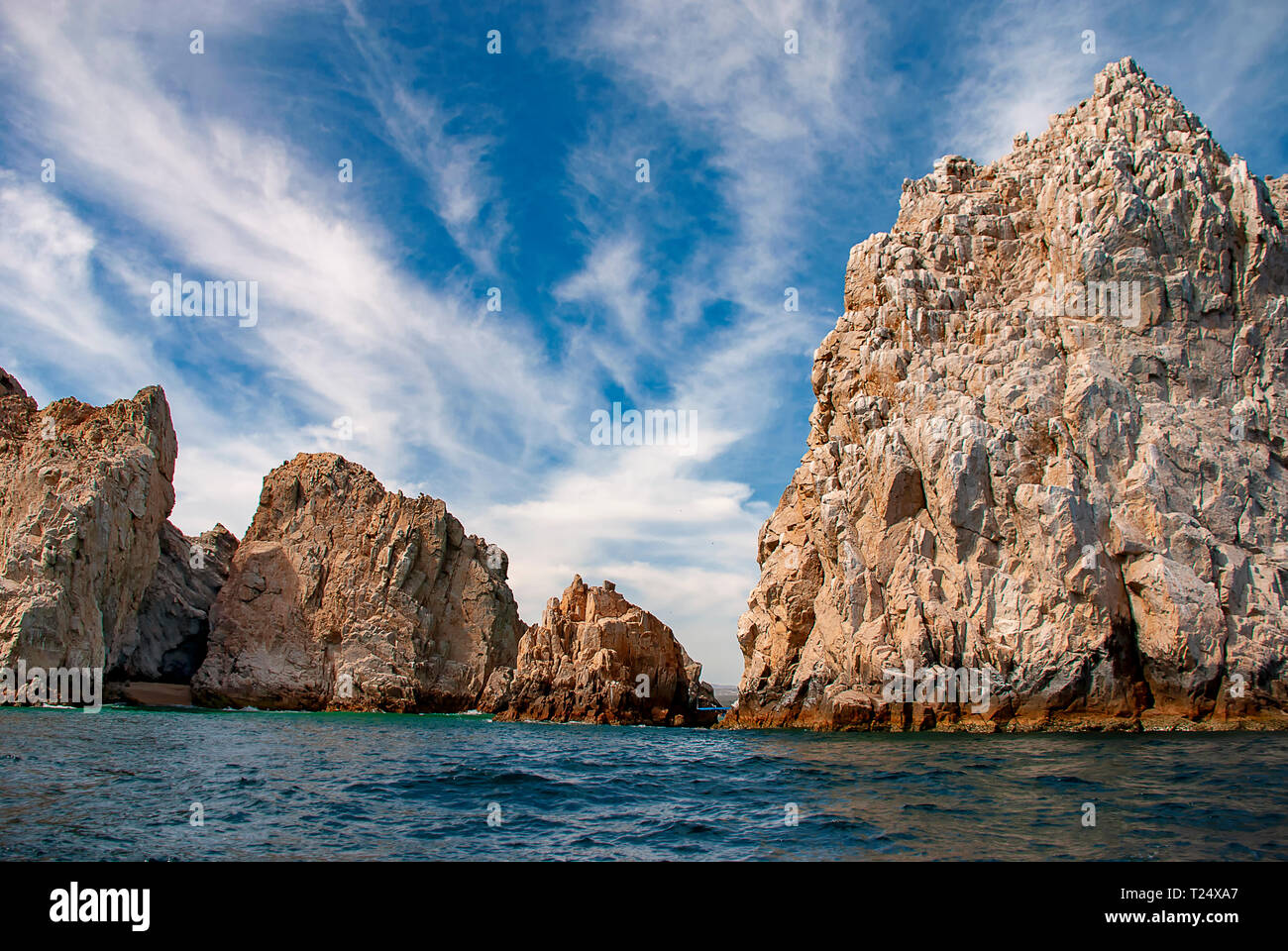 The cliffs at Lands End in Cabo San Lucas at the tip of the Baja ...