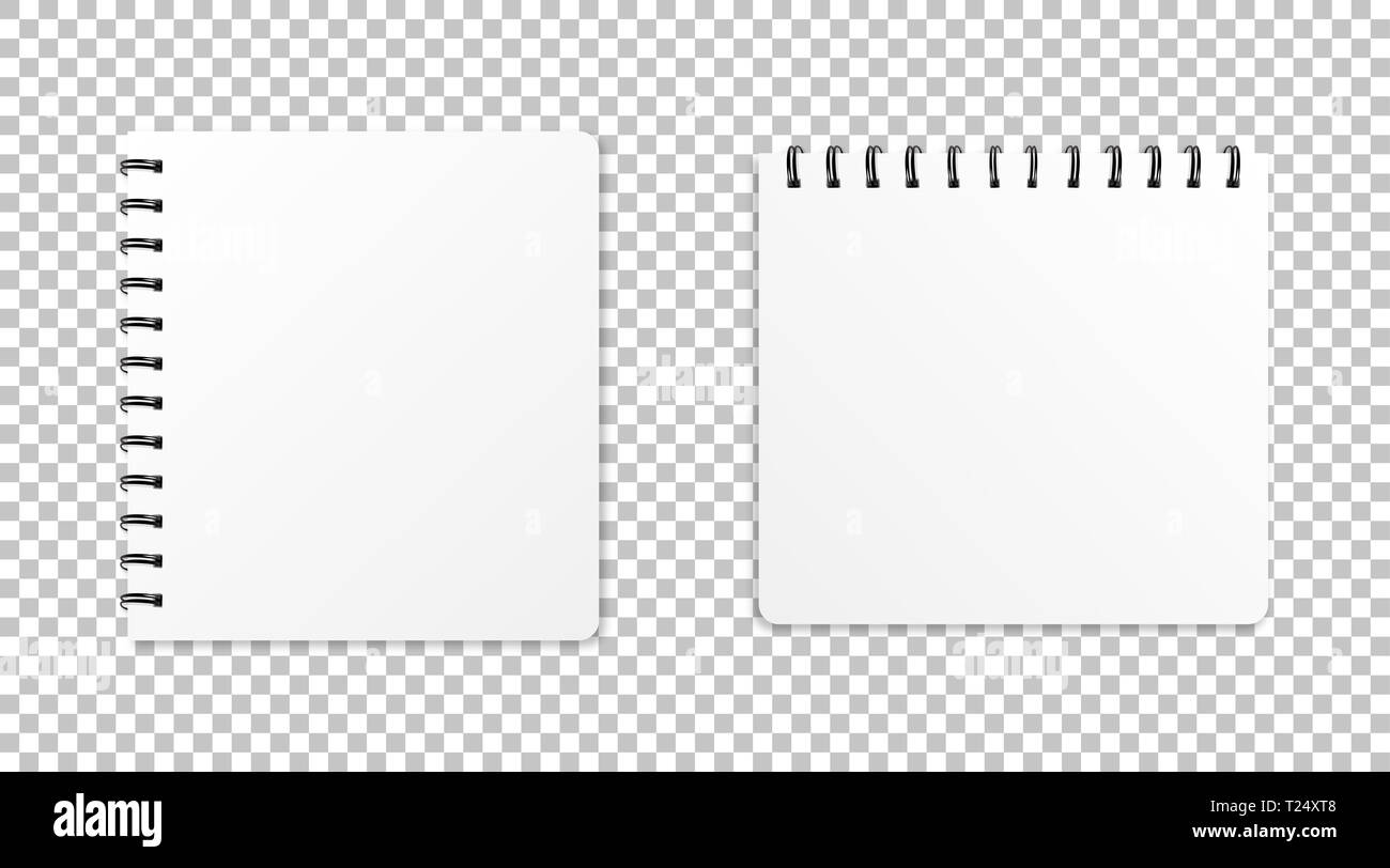 Notebook mockup. Note with spiral. Notebook realistic style. Notepad ...