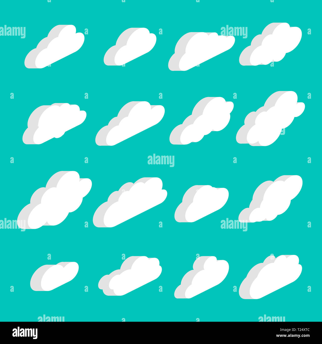 Cloud isometric icon. Sky clouds set. Cloud set. vector illustration ...