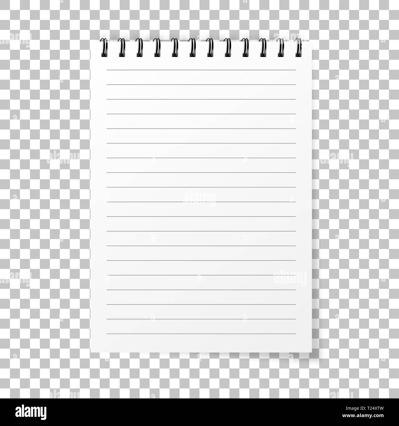 Notebook mockup. Note with spiral. Notebook realistic style. Notepad ...