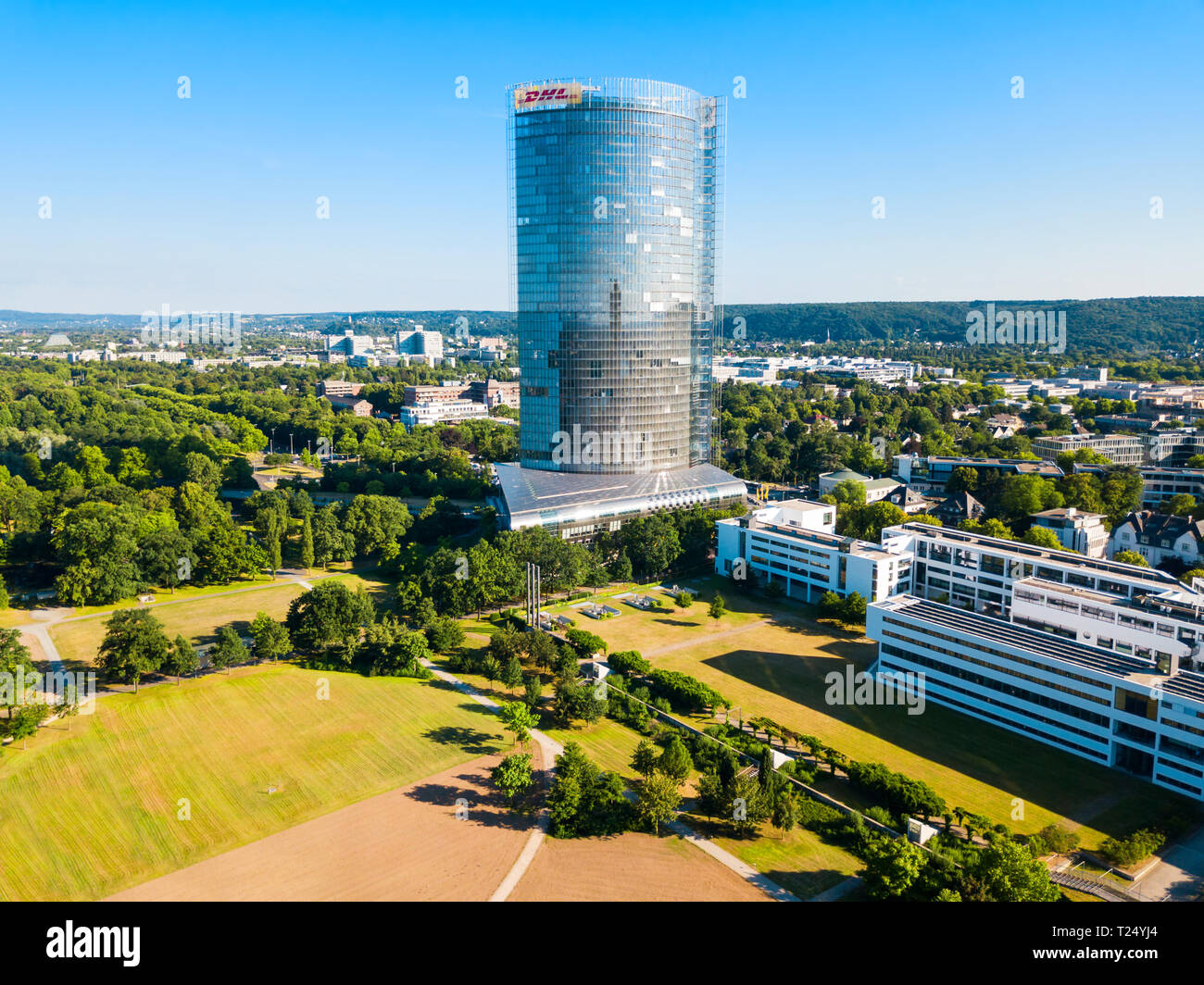 BONN, GERMANY - JUNE 29, 2018: Post Tower is the headquarters of the ...