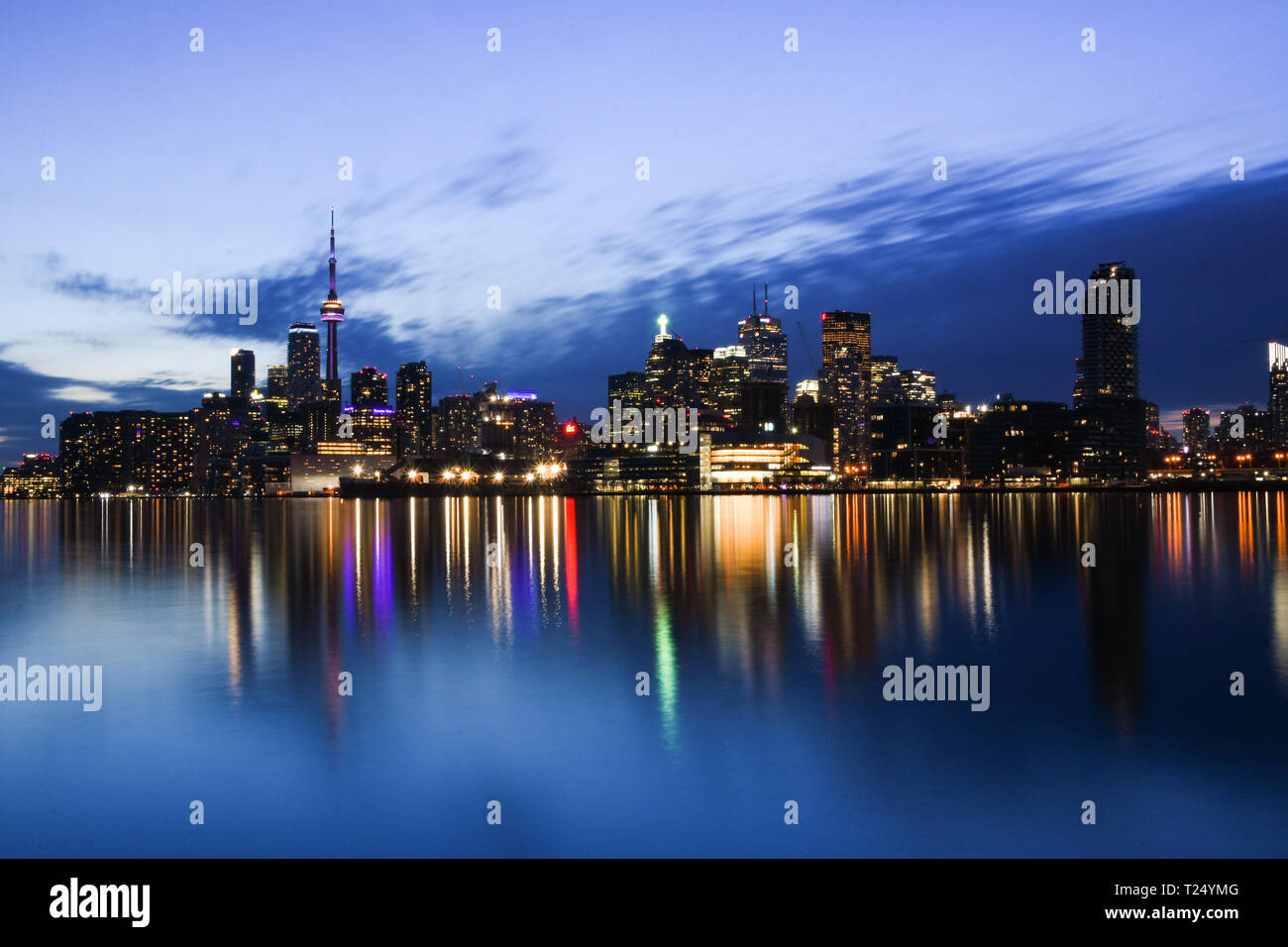 Toronto Skyline at Polson Pier Stock Photo - Alamy
