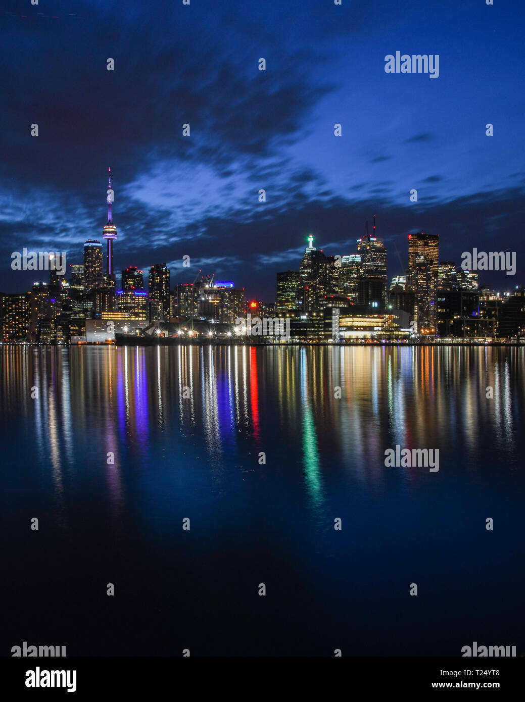 Toronto Skyline at Polson Pier Stock Photo - Alamy