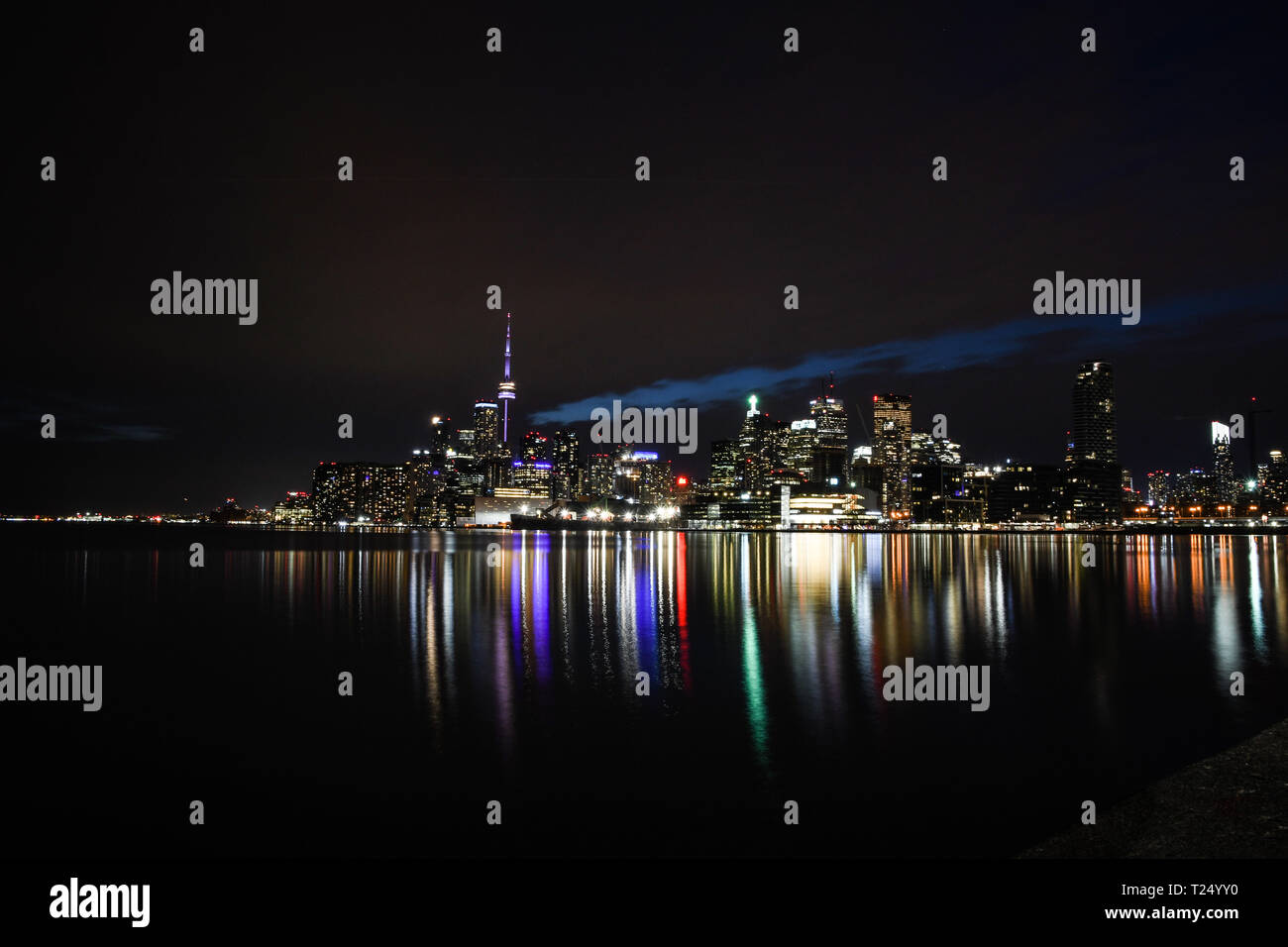 Toronto Skyline at Polson Pier Stock Photo - Alamy