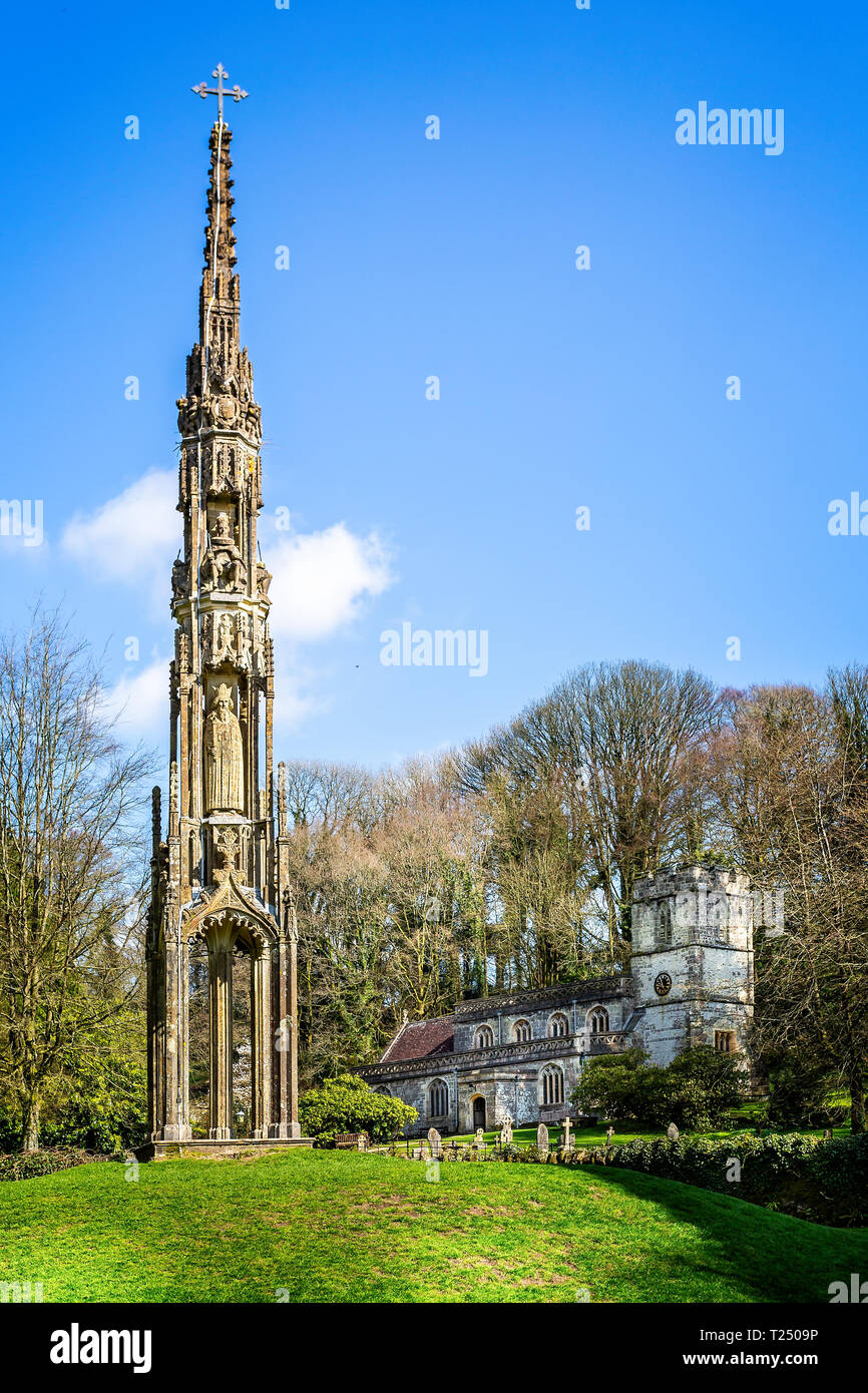 Bristol High Cross moved to Stourhead in 1765 with medieval St Peters ...
