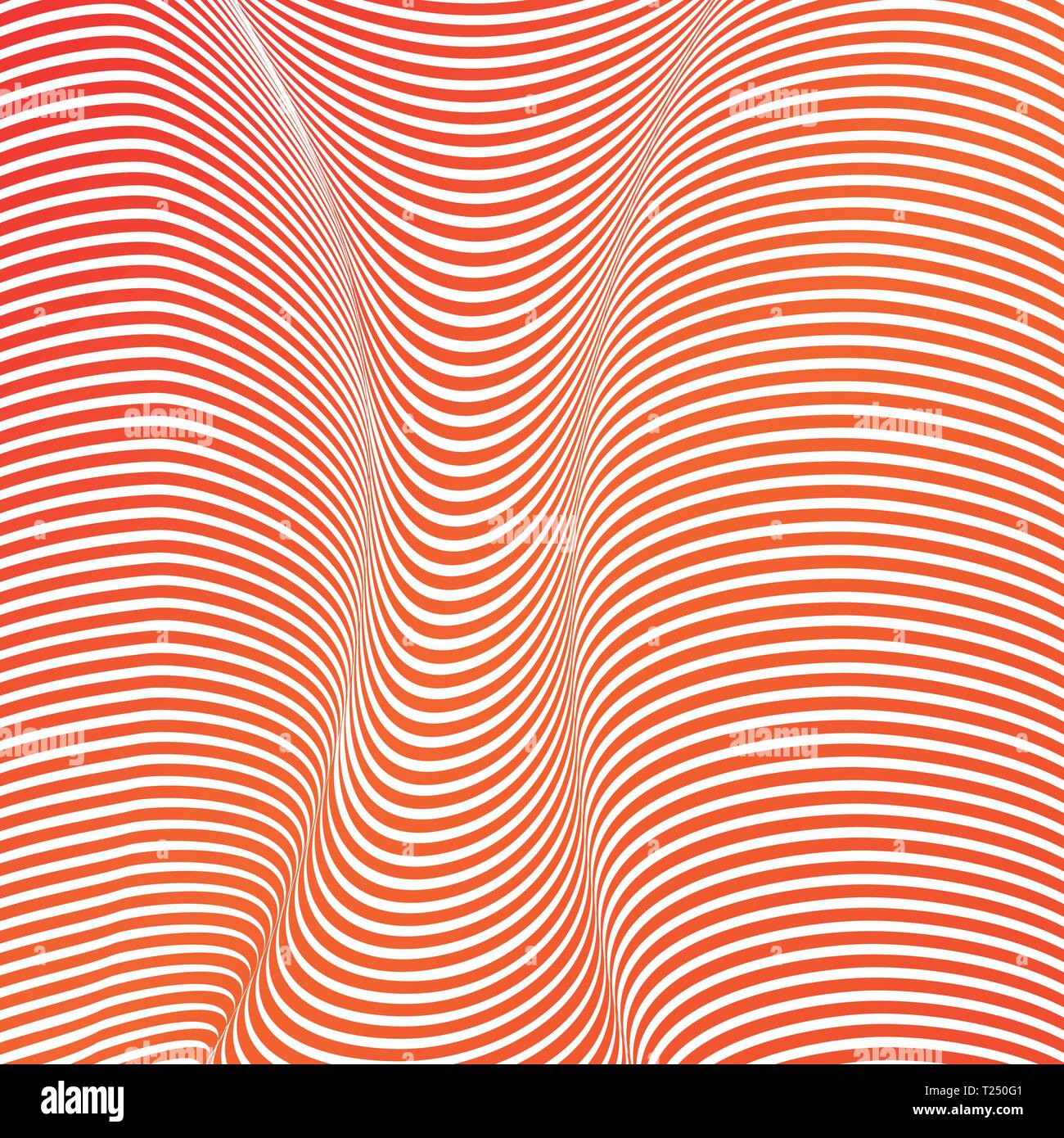 Abstract acid color wavy background, optical art, opart striped. Neon ...