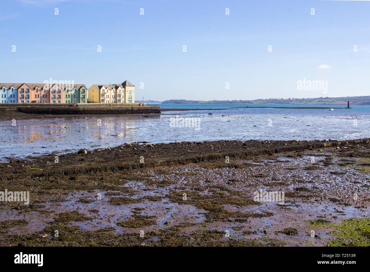 28 March 2019 The small bay and waterfront of Killyleagh village in ...