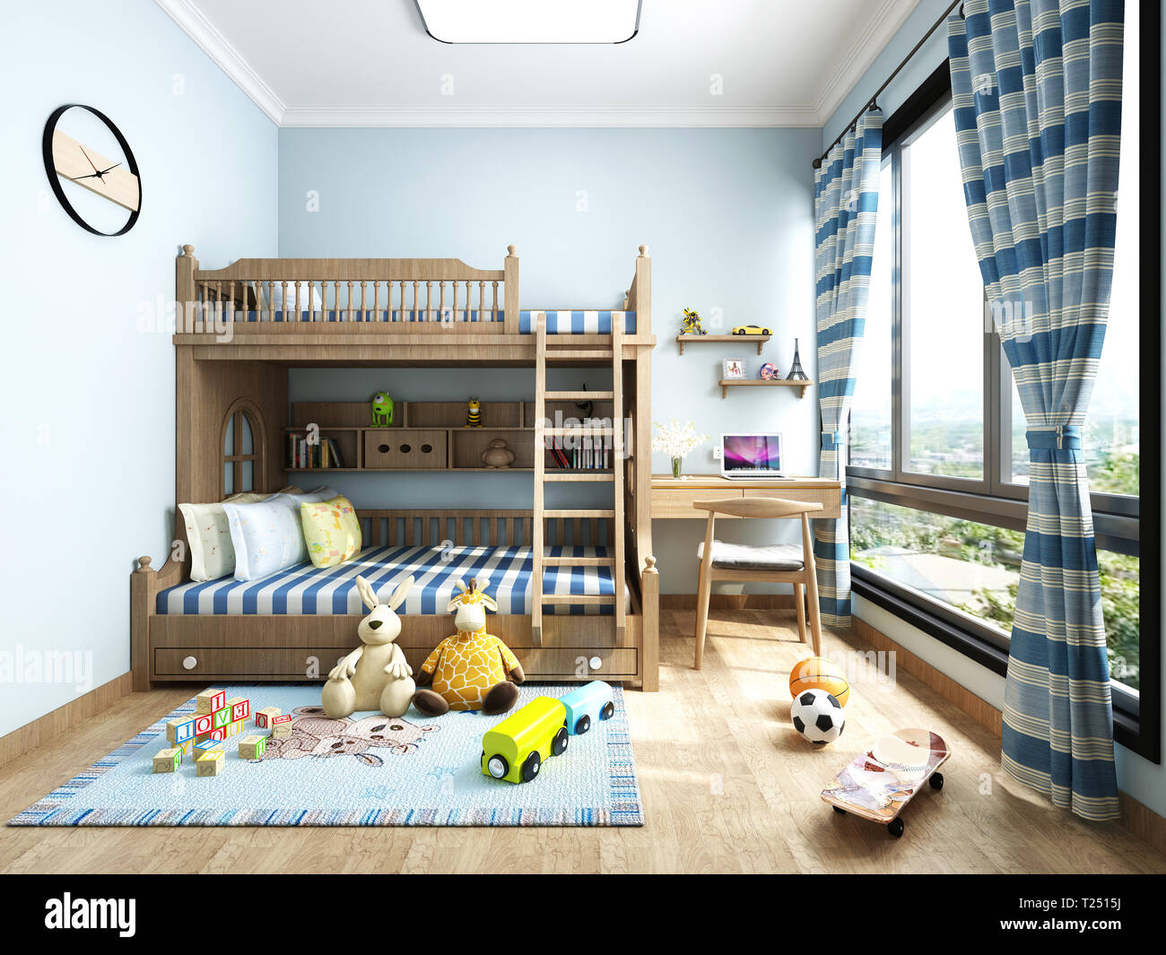 3d render of colorful child room Stock Photo - Alamy