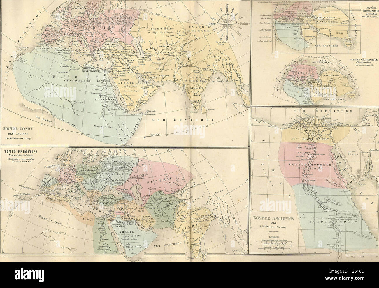 Antique maps - Ancient world and empires, , Ancient Egypt, Strabo ...