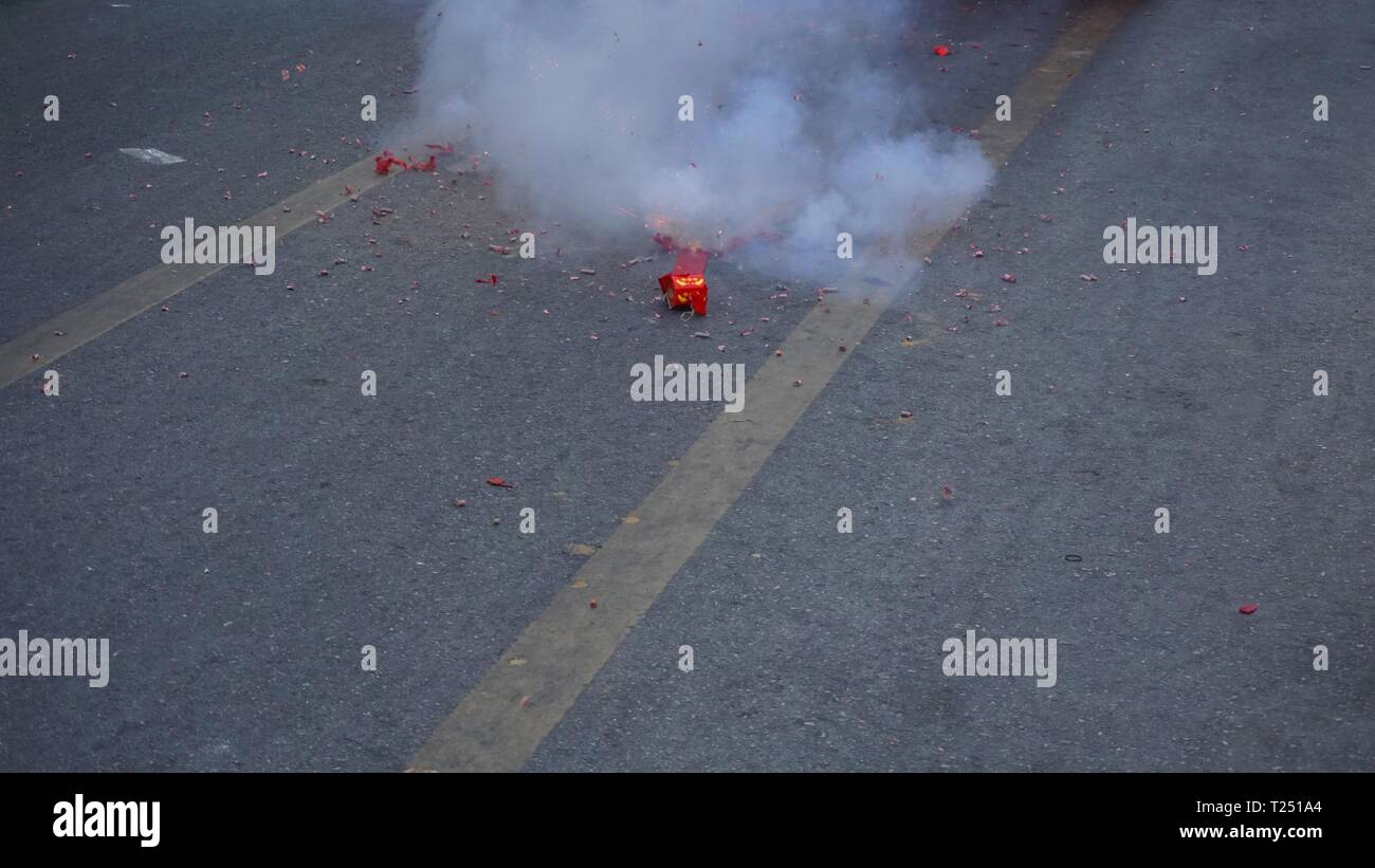 firecracker for chinese new year in thailand Stock Photo - Alamy