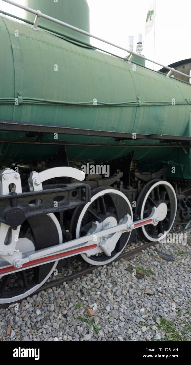 colorful old train in hua hin in thailand Stock Photo - Alamy