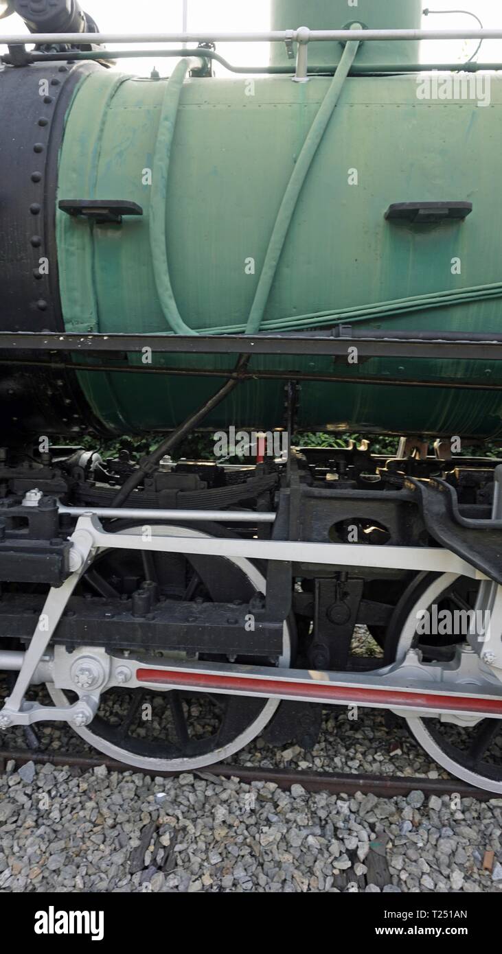 colorful old train in hua hin in thailand Stock Photo - Alamy