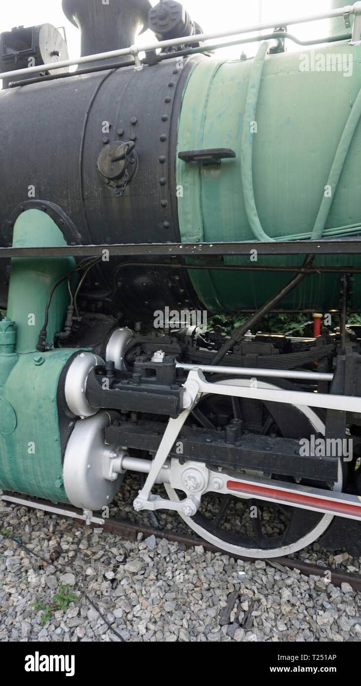 colorful old train in hua hin in thailand Stock Photo - Alamy