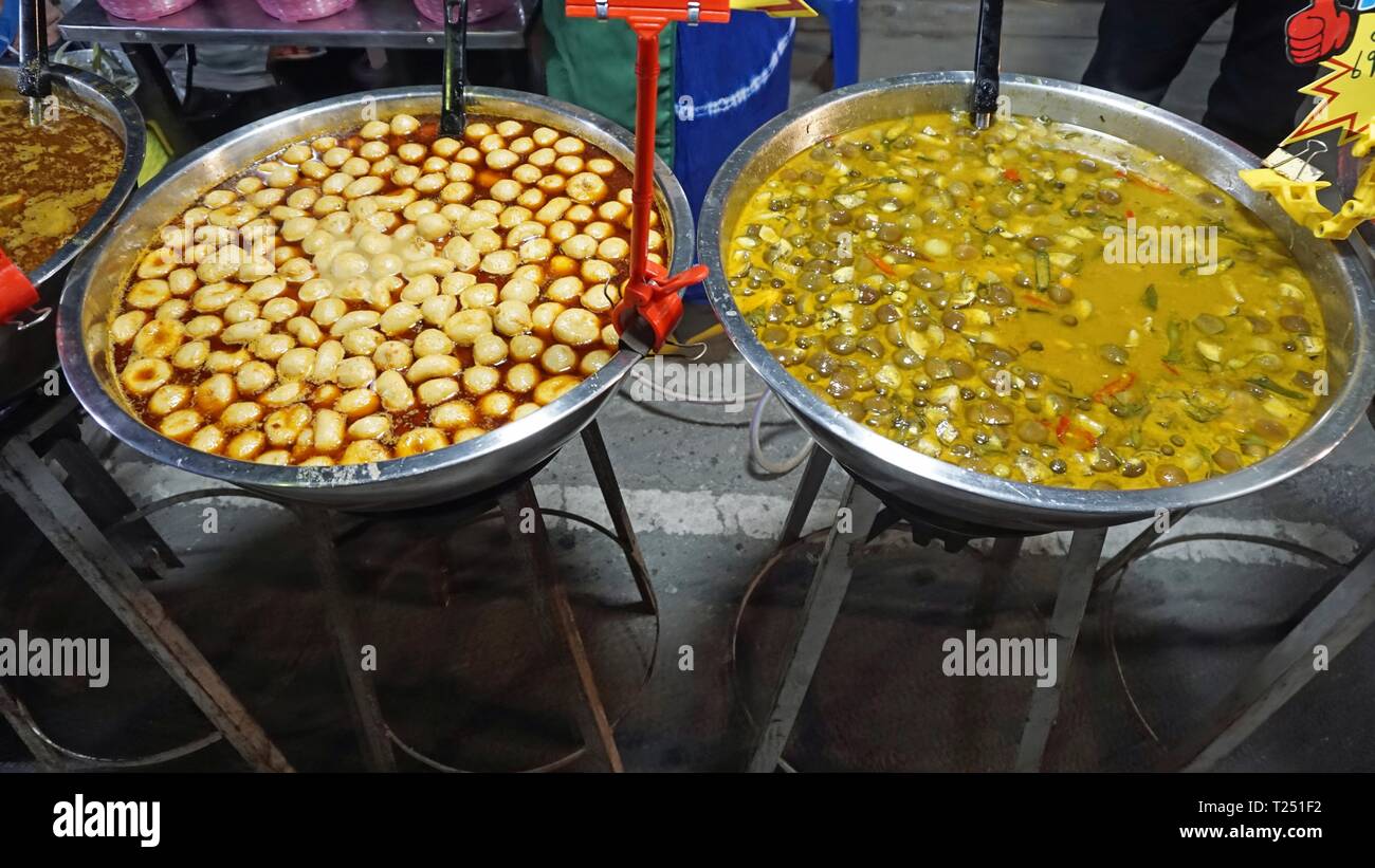 fresh food on traditional asian food market Stock Photo - Alamy