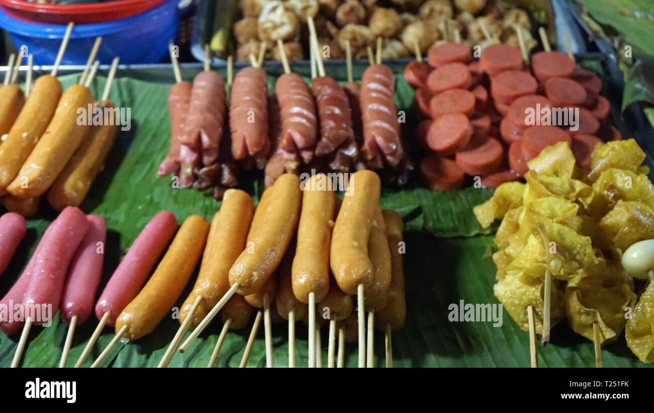 fresh food on traditional asian food market Stock Photo - Alamy