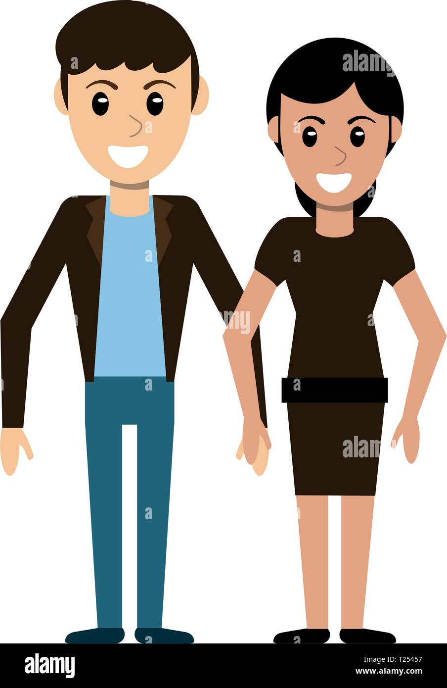 Couple boyfriend and girlfriend cartoon Stock Vector Image & Art - Alamy