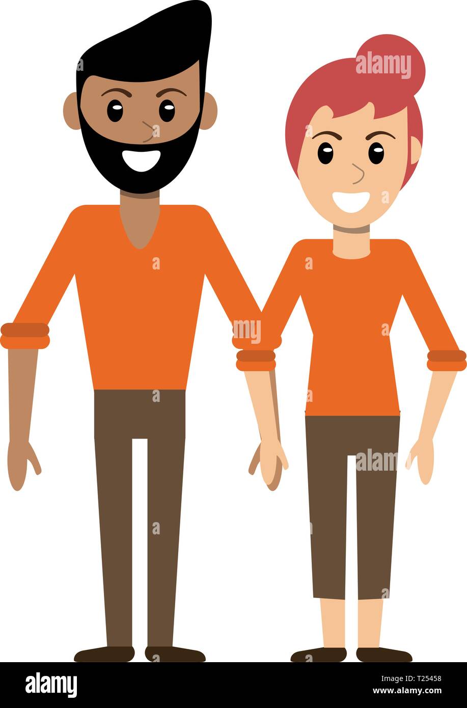 Couple boyfriend and girlfriend cartoon Stock Vector Image & Art - Alamy
