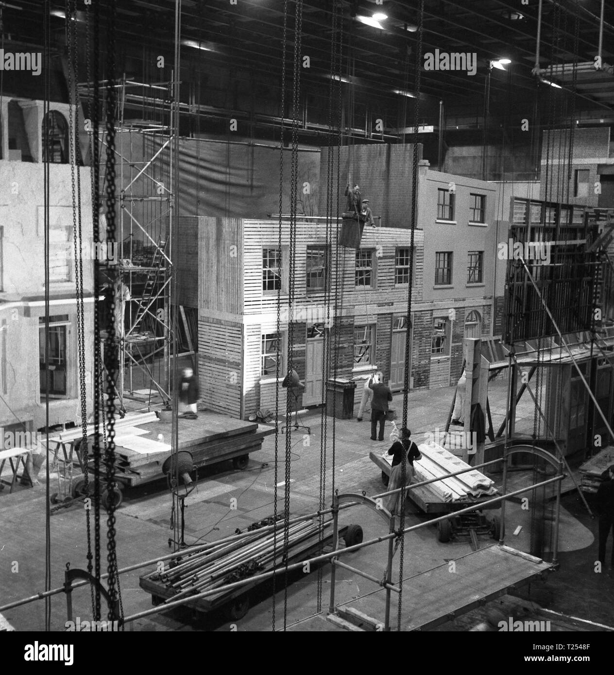 Set of the street movie Black and White Stock Photos & Images - Alamy