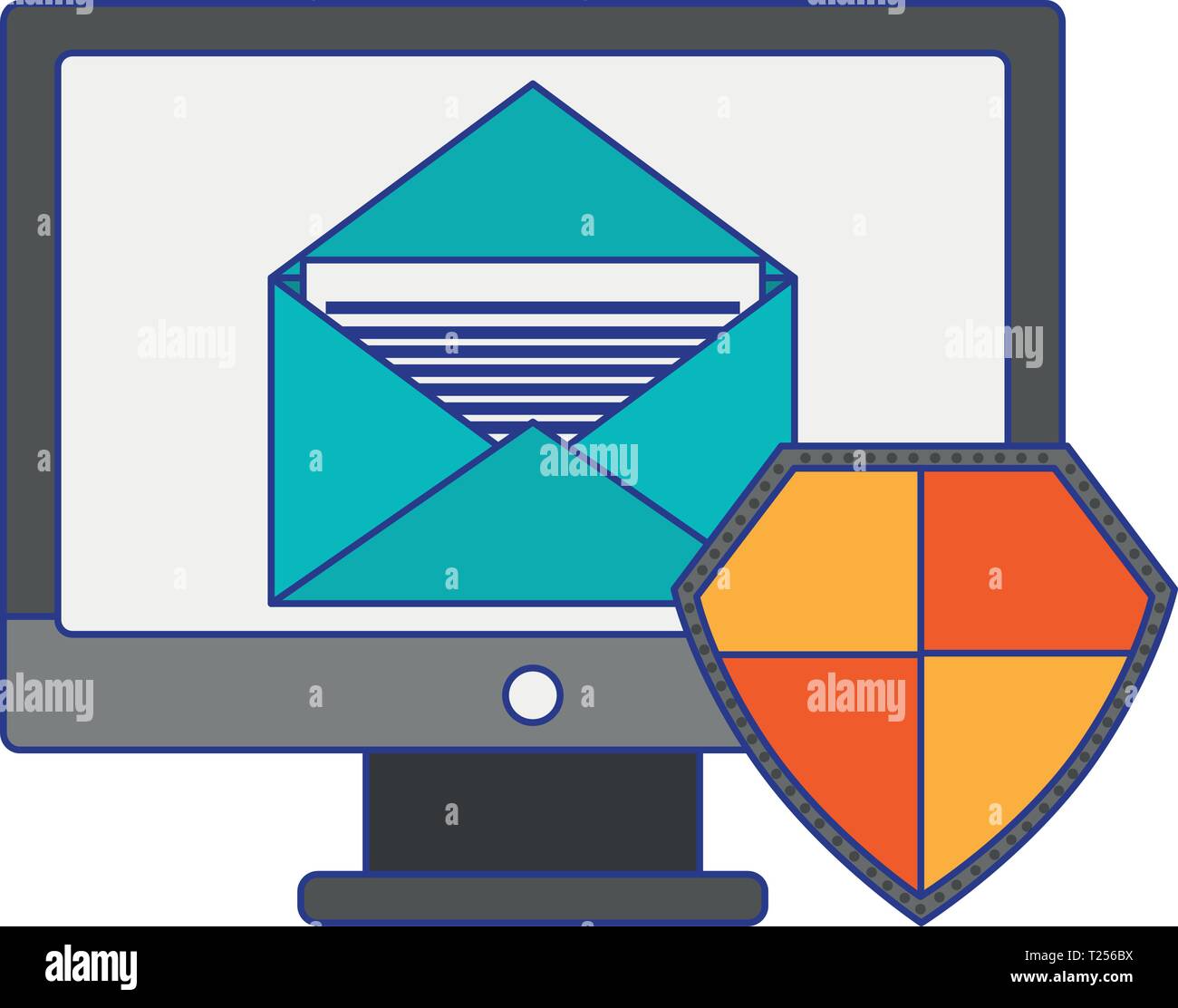 Security system technology blue lines Stock Vector Image & Art - Alamy