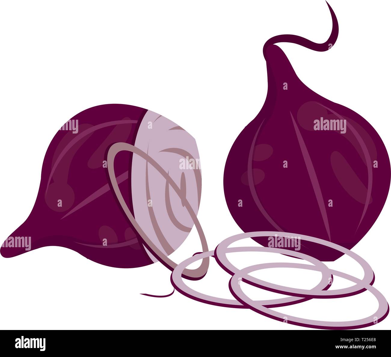 Onions slices cuts cartoon Stock Vector Image & Art - Alamy