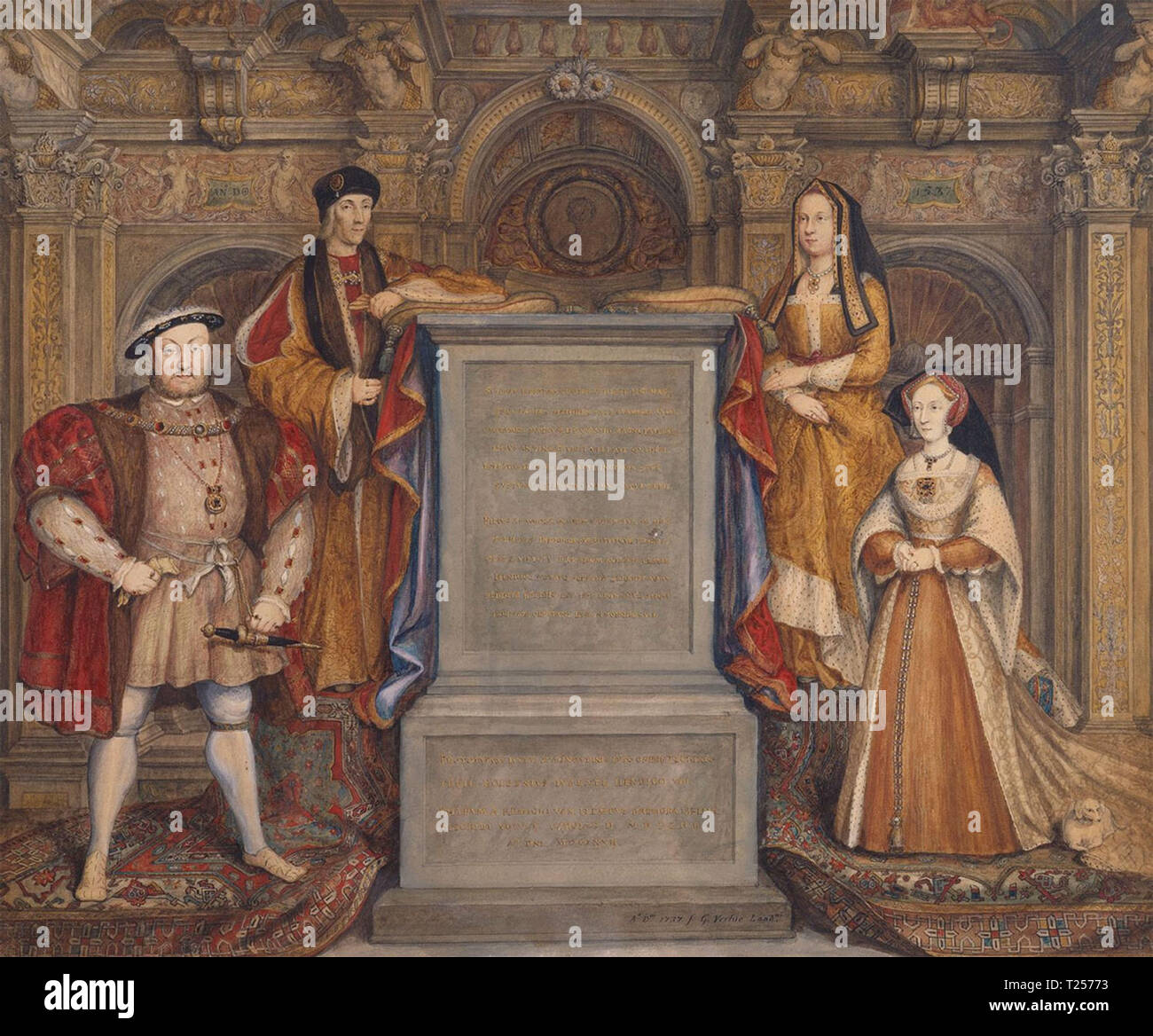Portrait from Henry VIII's Tudor Court Stock Photo - Alamy